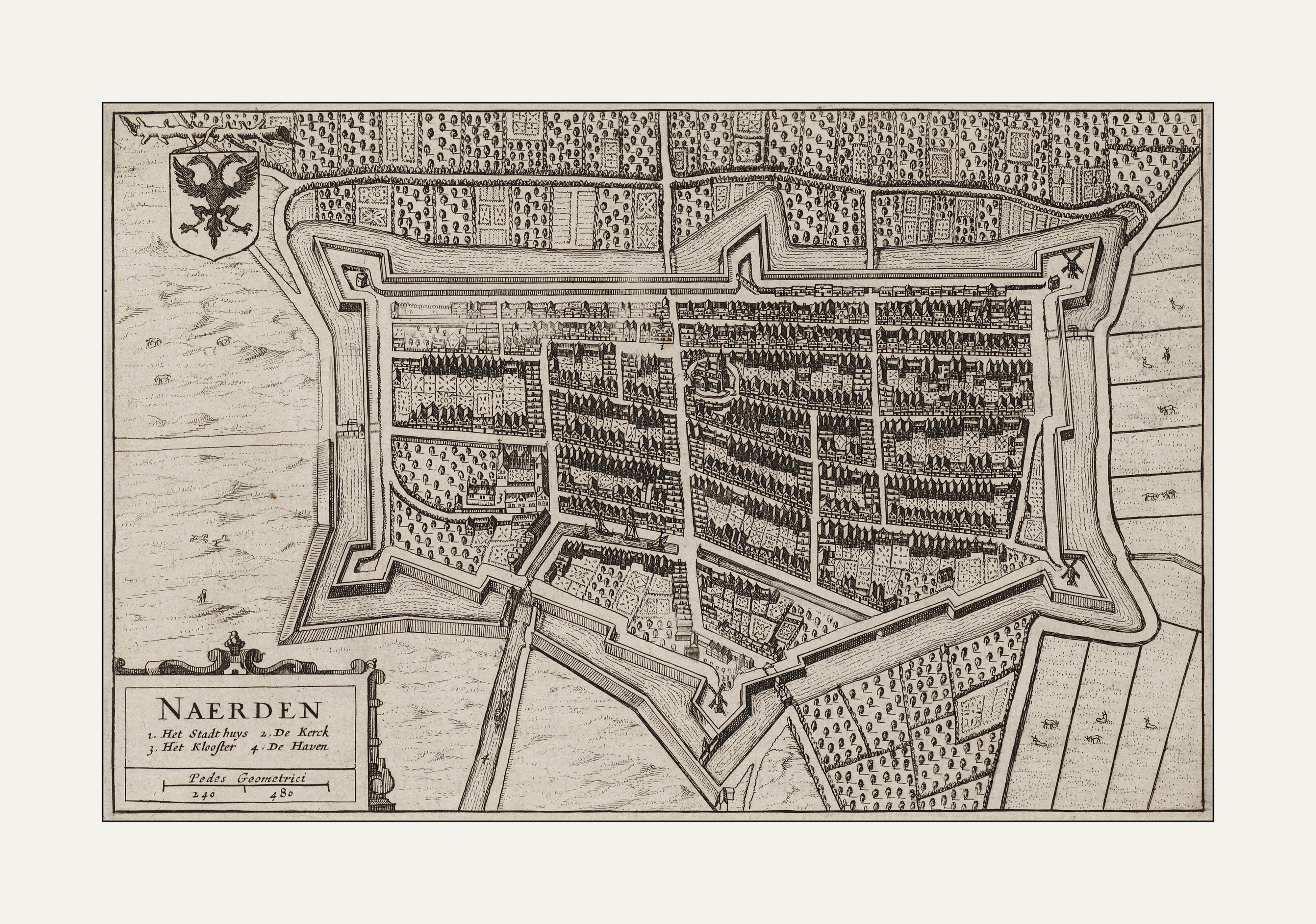 Historische kaart van Naarden | Frisius