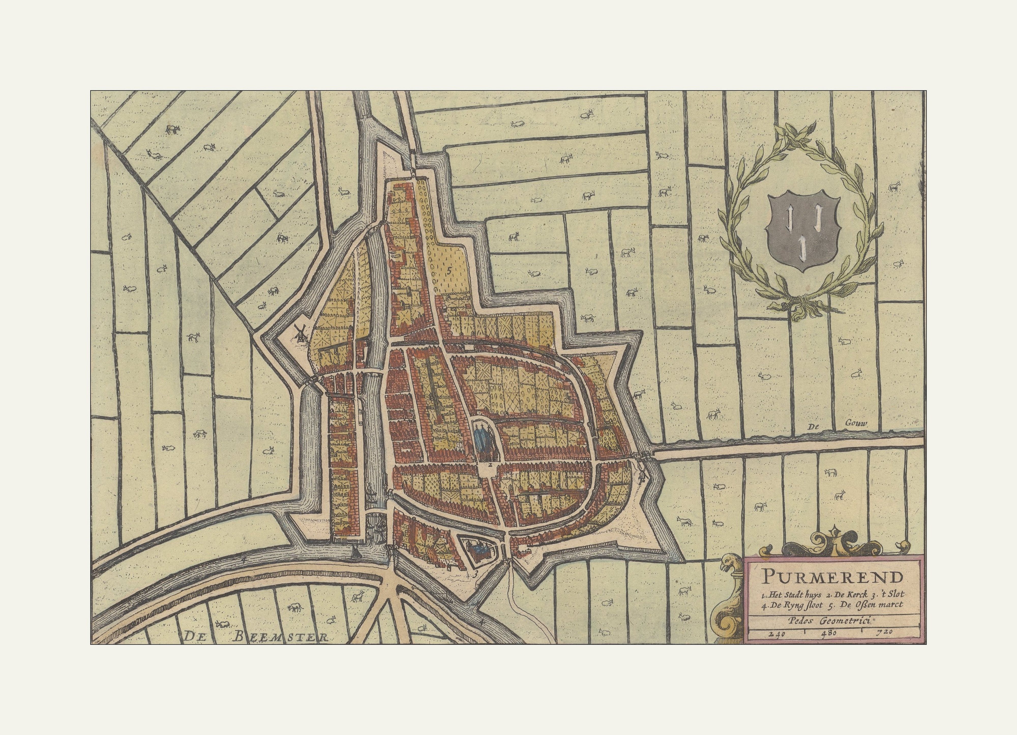 Historische kaart van Purmerend | Frisius