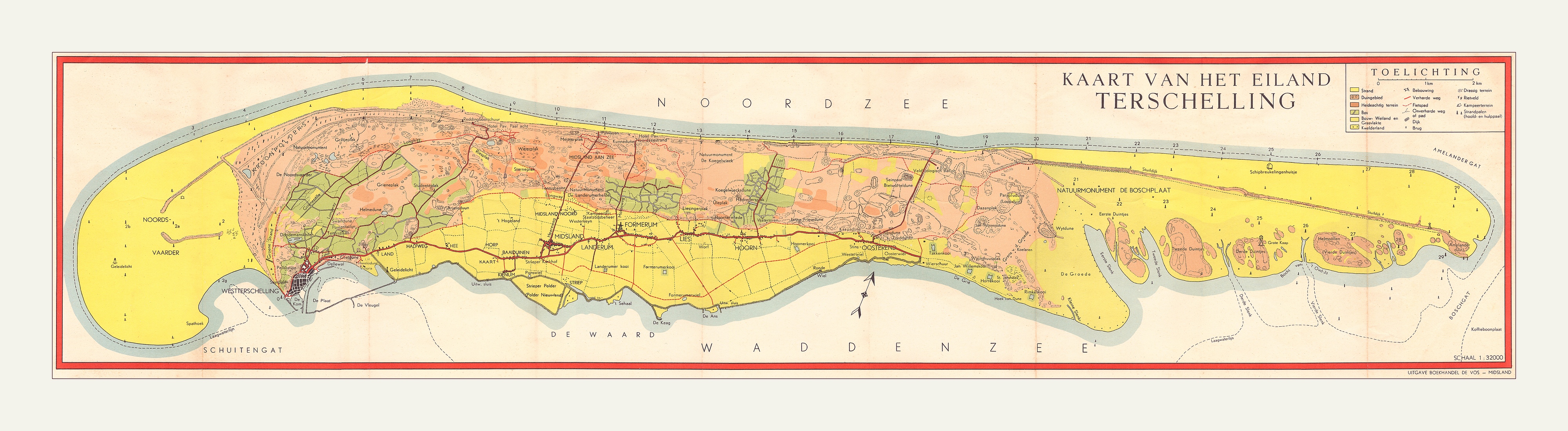 Historische kaart van Terscheling | Frisius