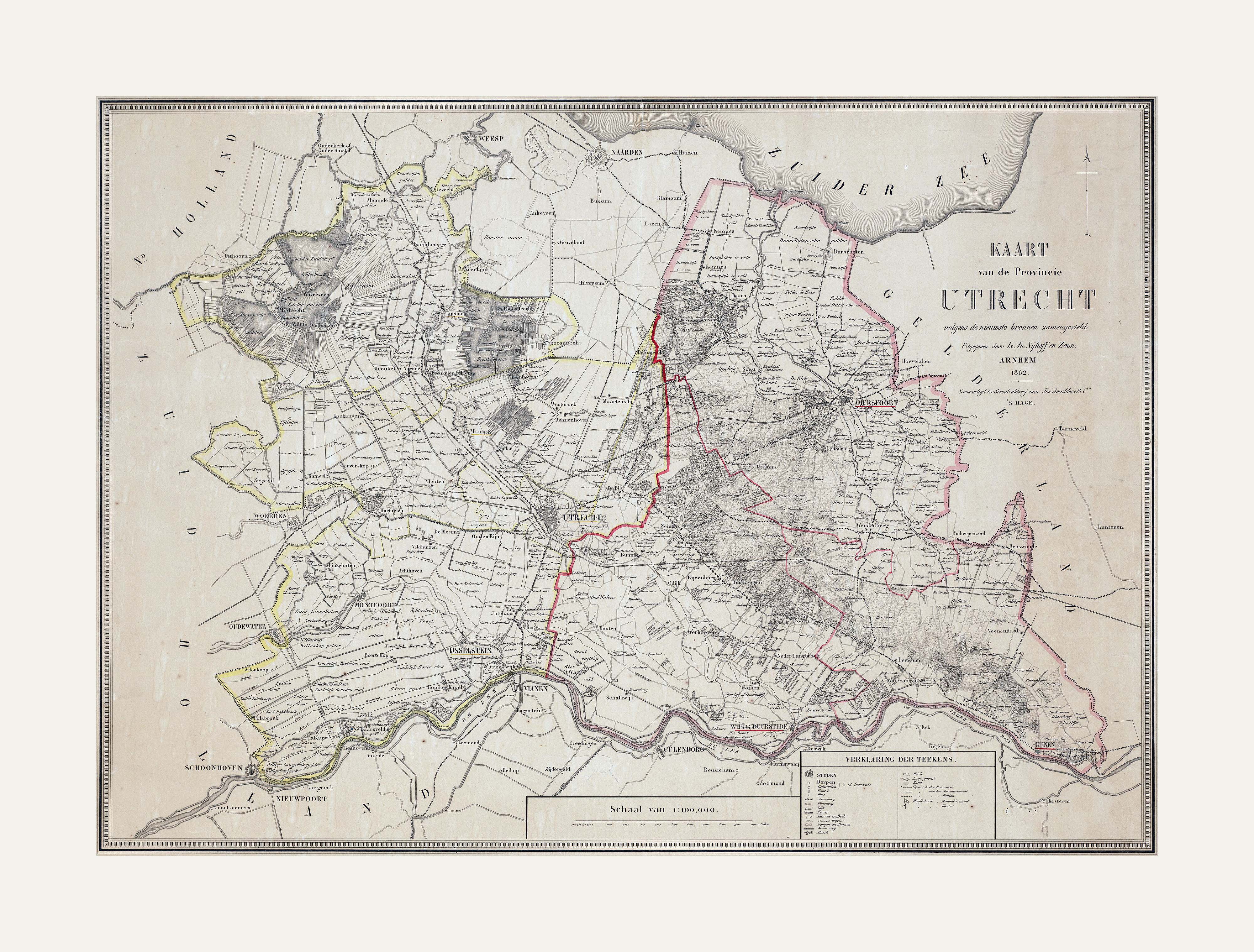 Historische kaart provincie Utrecht | Frisius