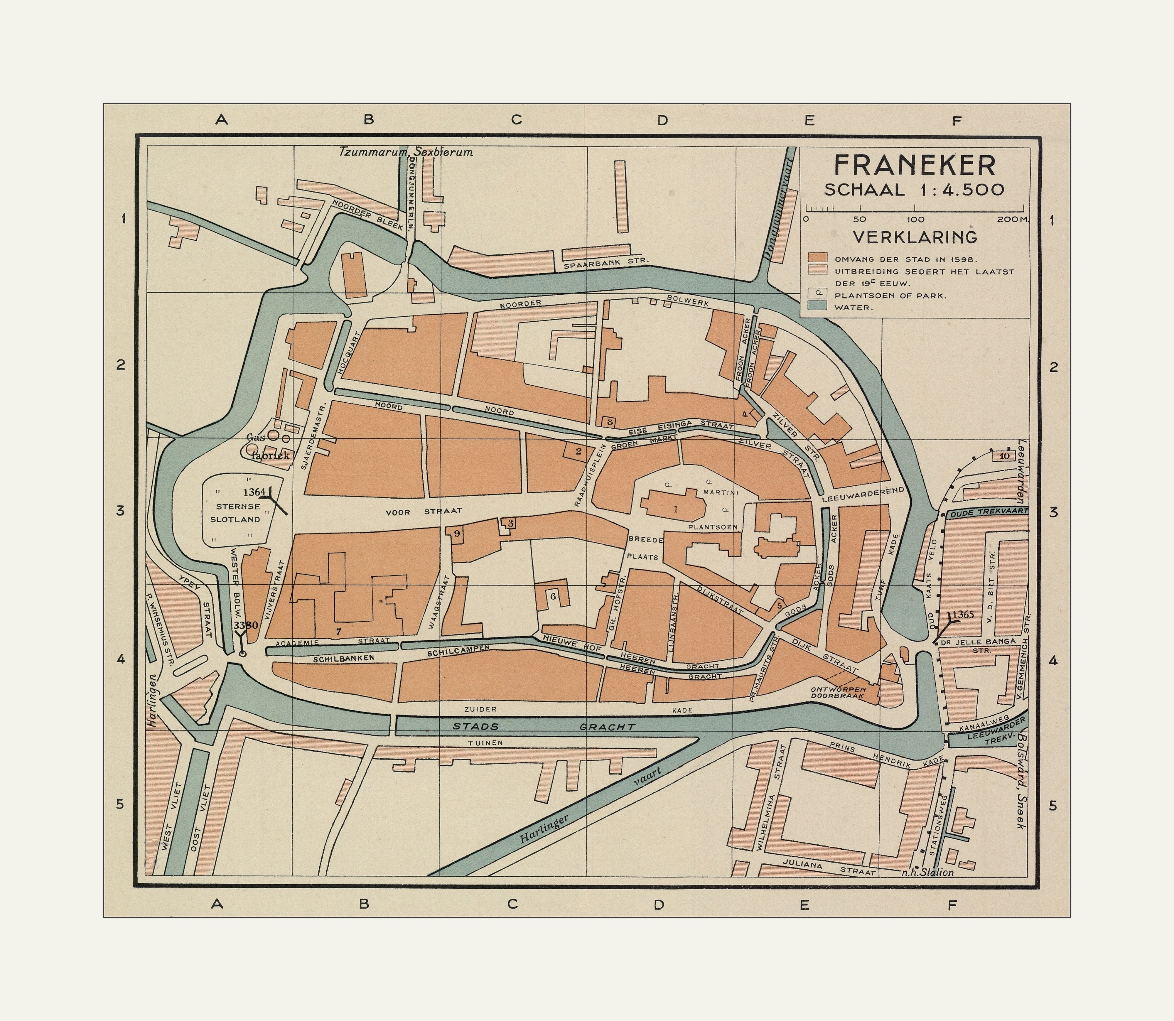 Historische kaart van Franeker | Frisius
