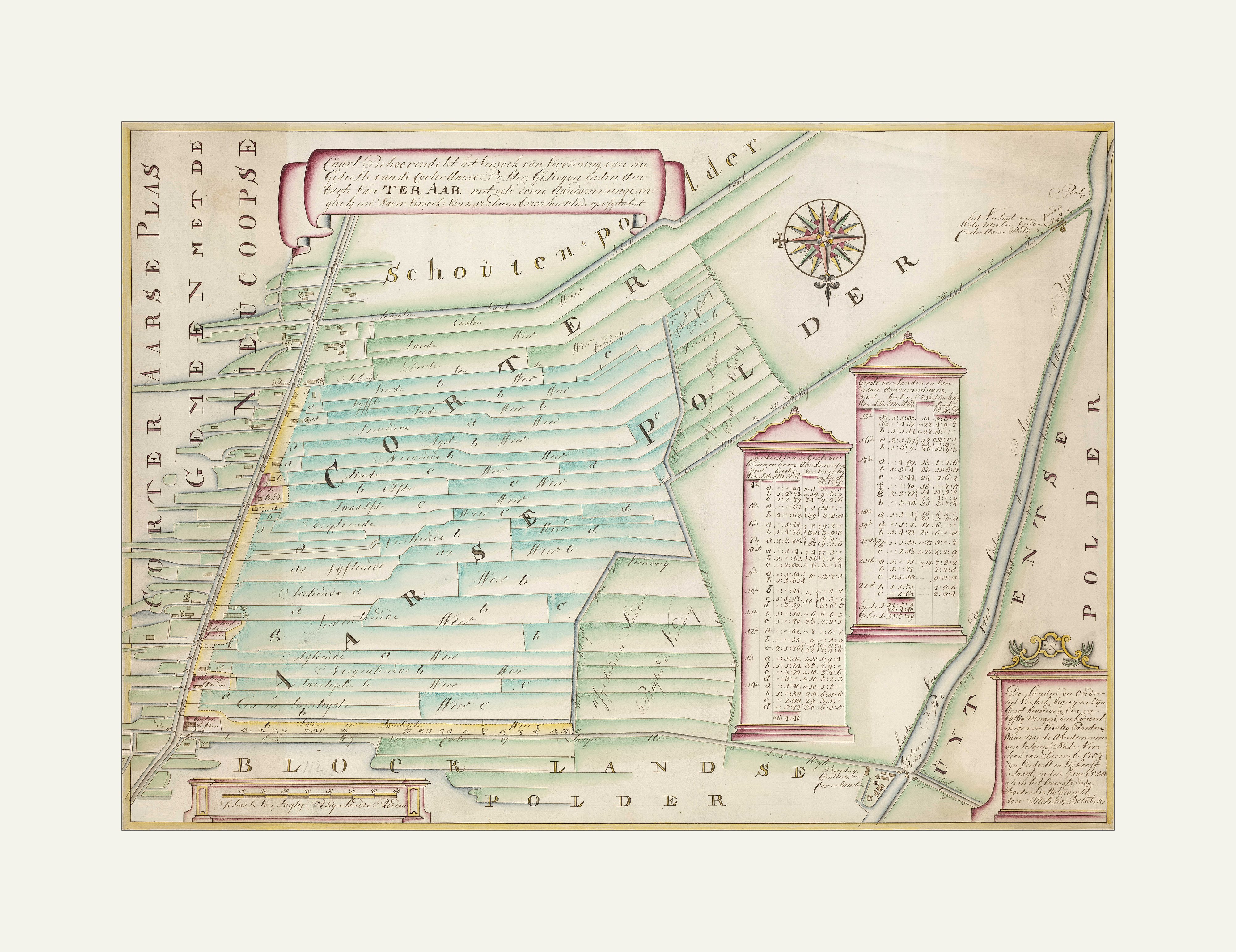 Historische kaart omgeving Ter Aar | Frisius