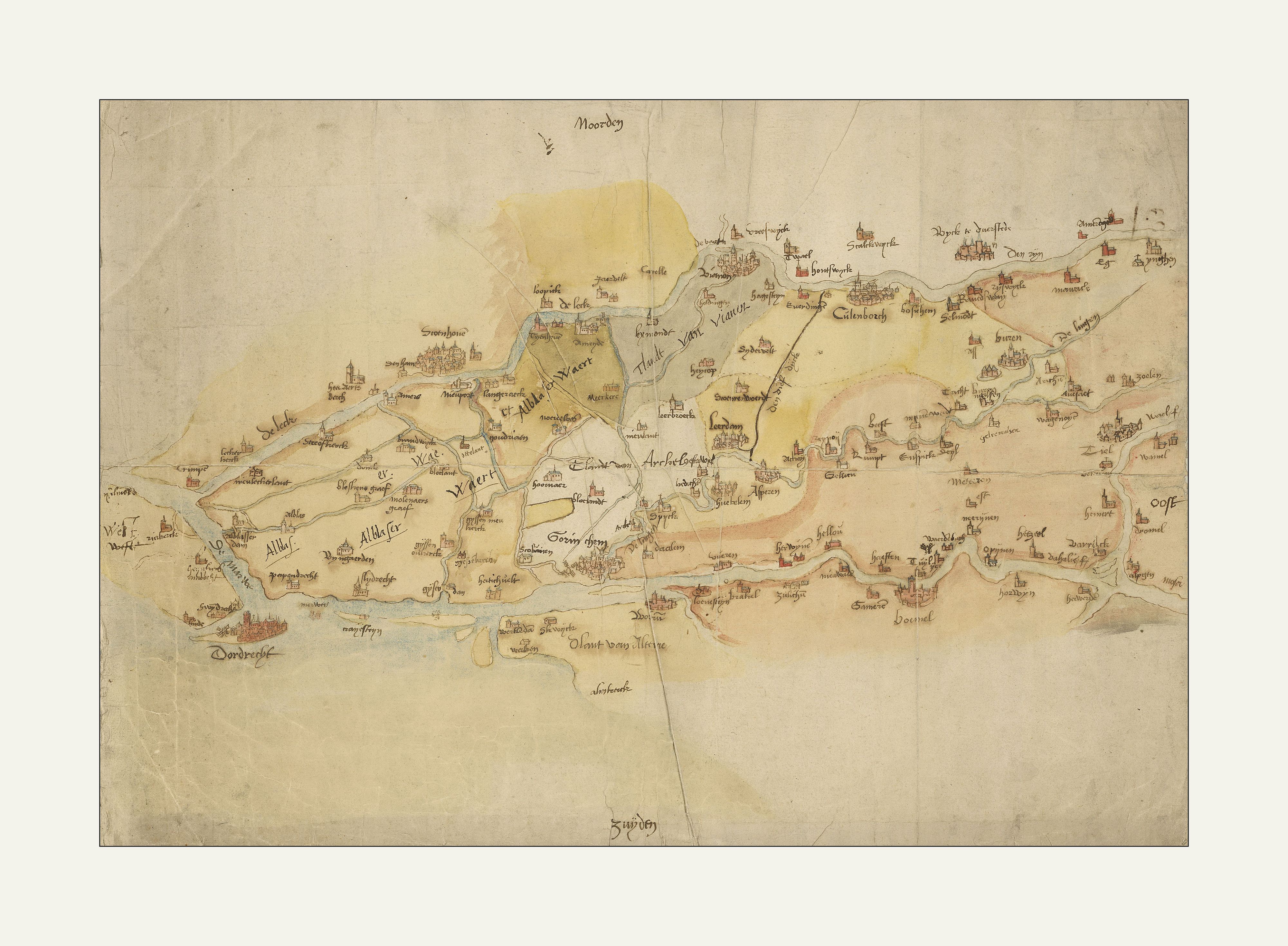 Historische kaart Alblasserwaard | Frisius