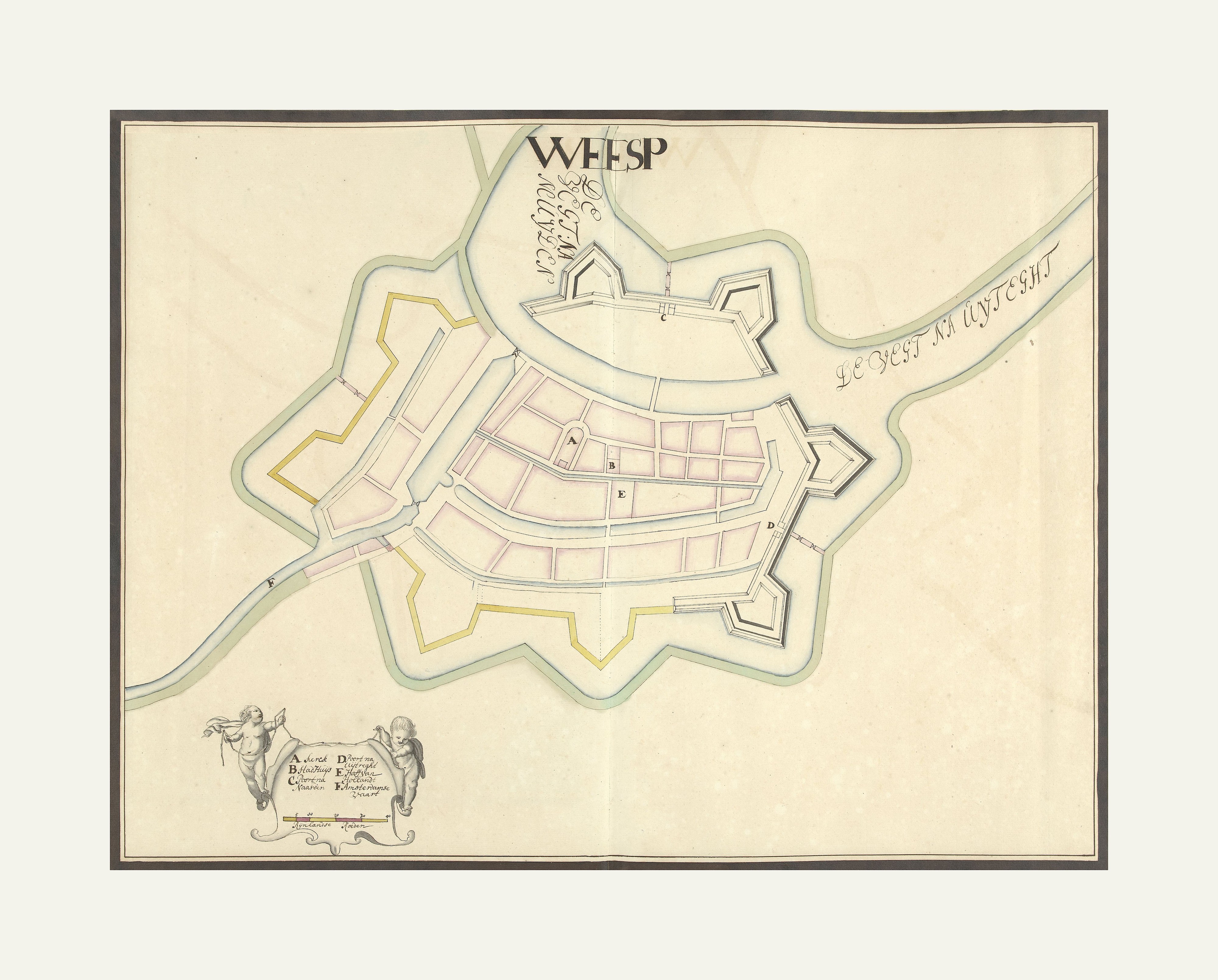 Historische kaart vesting Weesp | Frisius