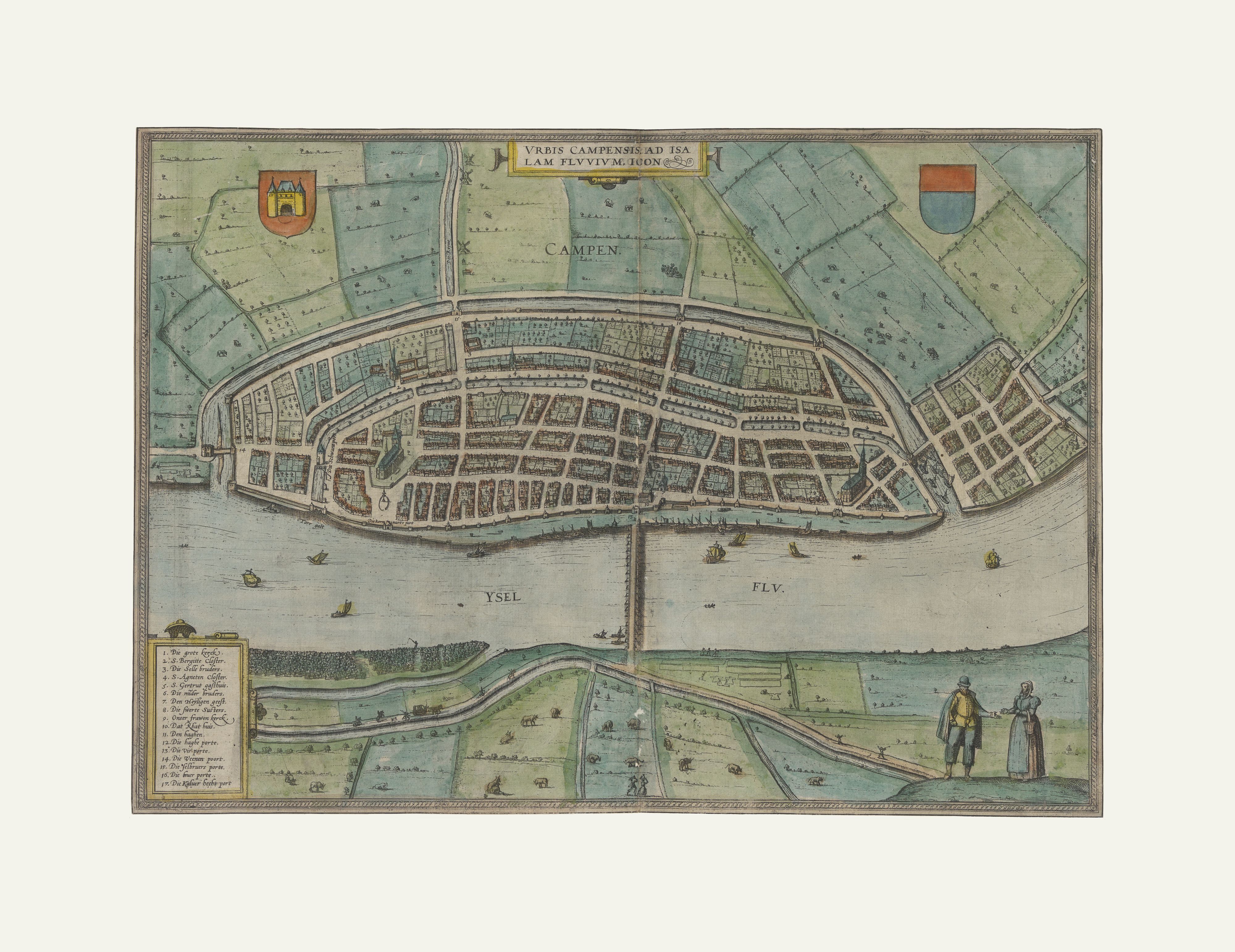 Historische kaart van Kampen | Frisius