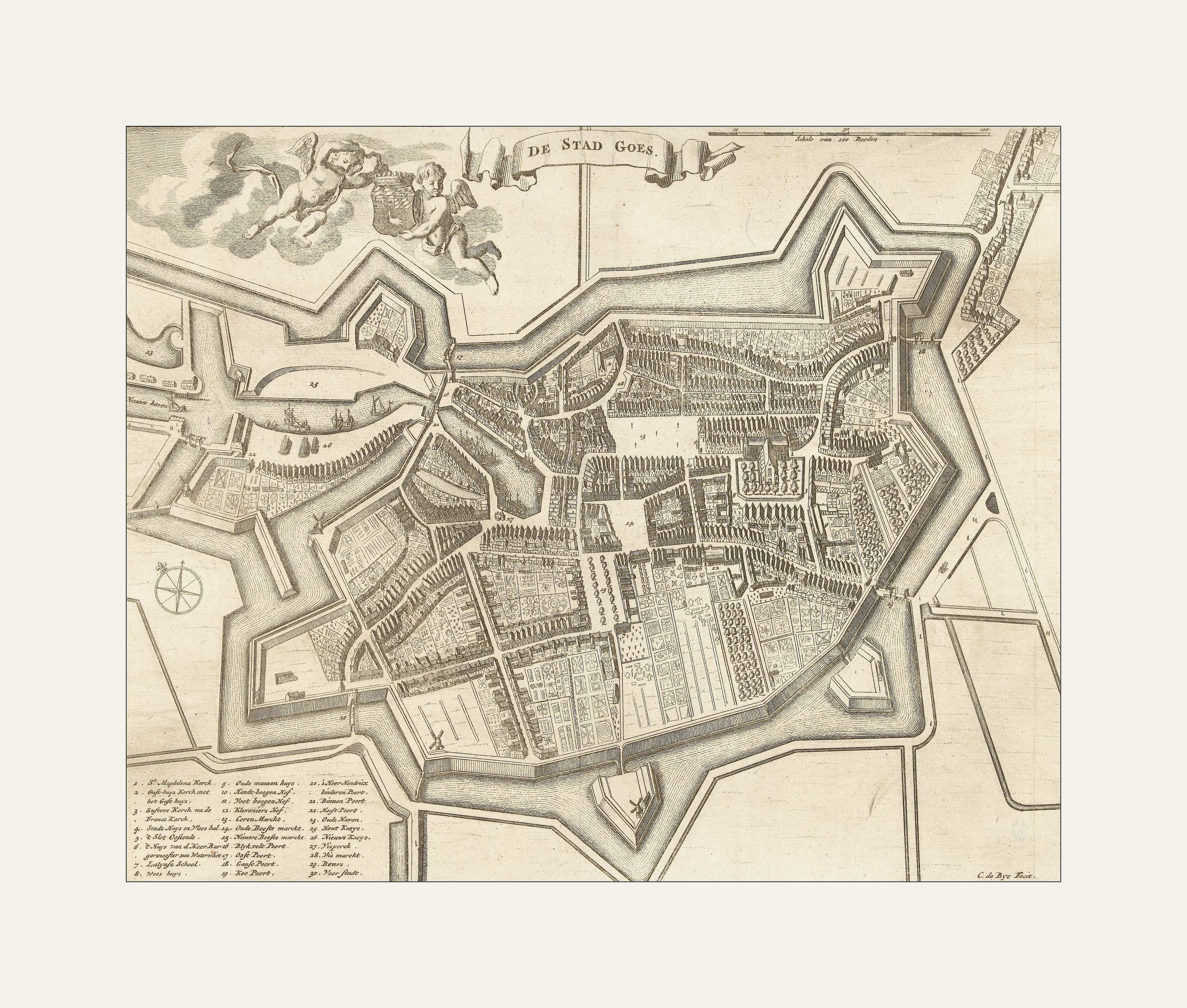 Historische kaart van Goes | Frisius