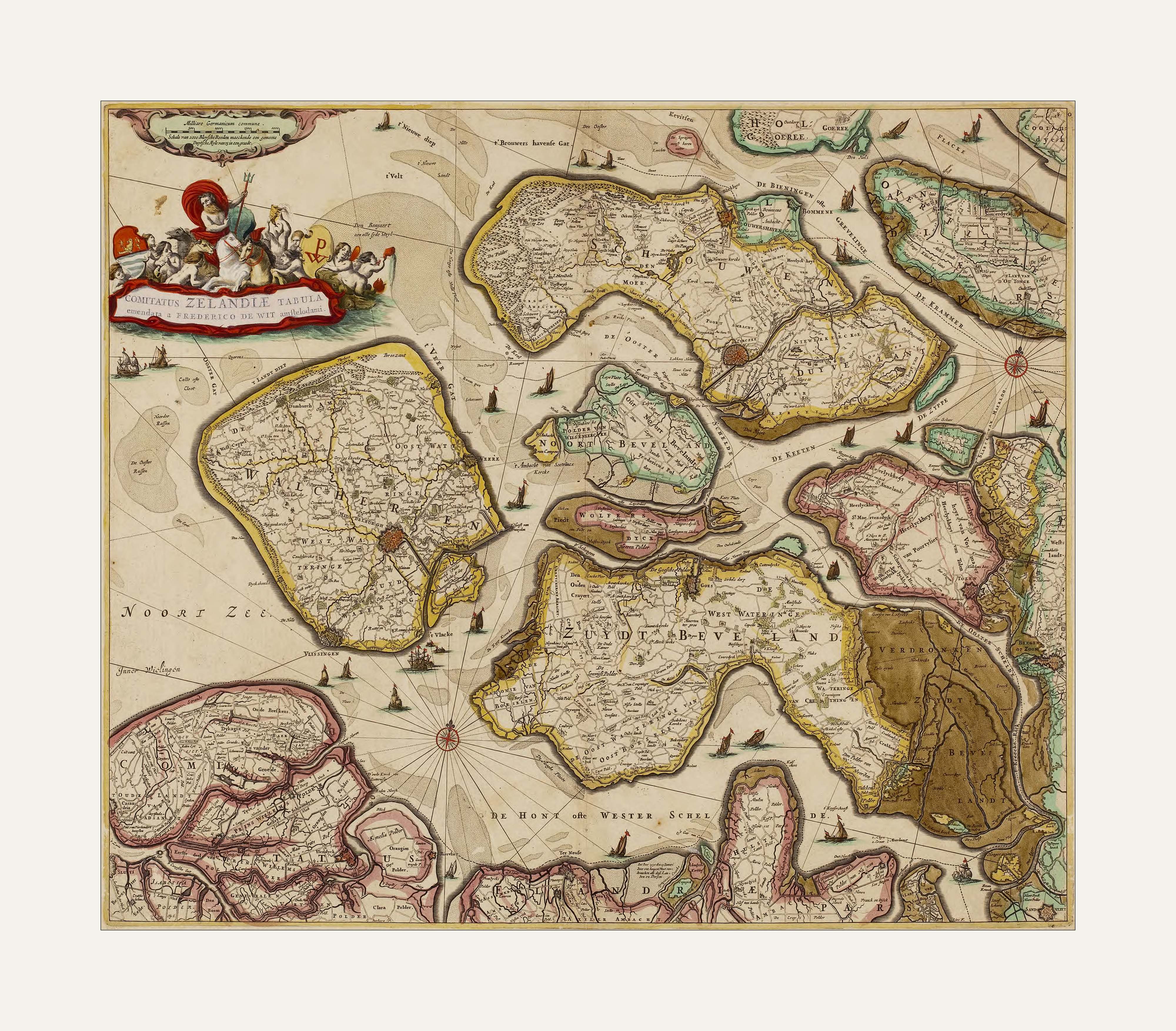 Historische kaart van Zeeland | Frisius