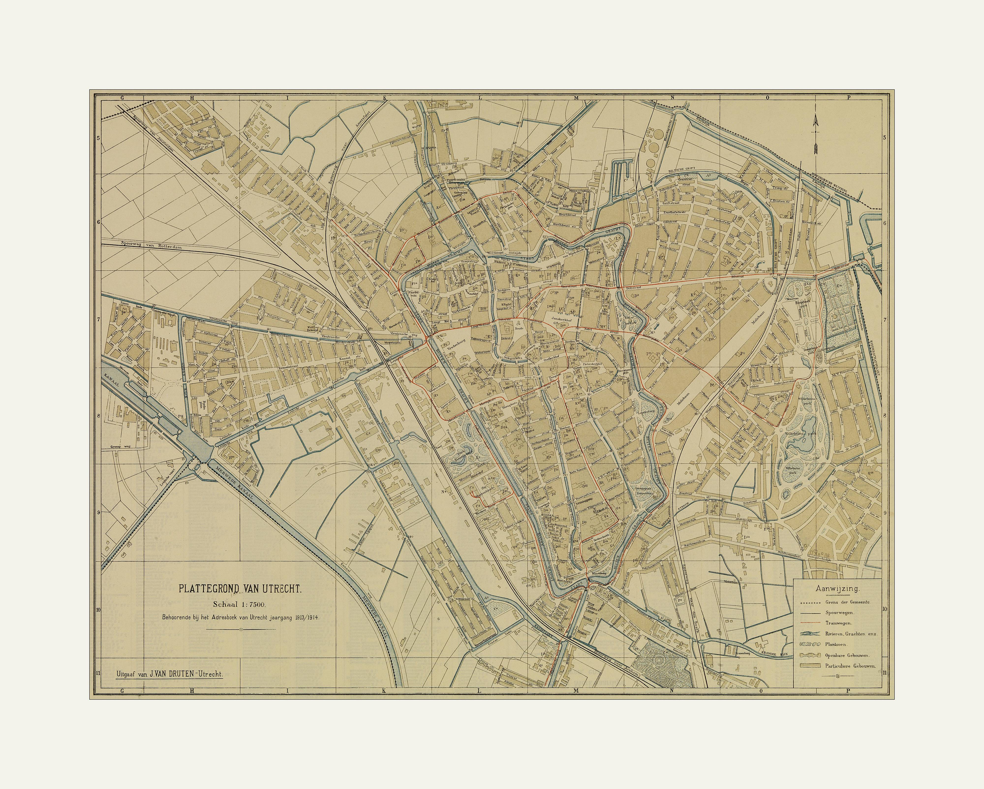 Historische kaart van Utrecht | Frisius