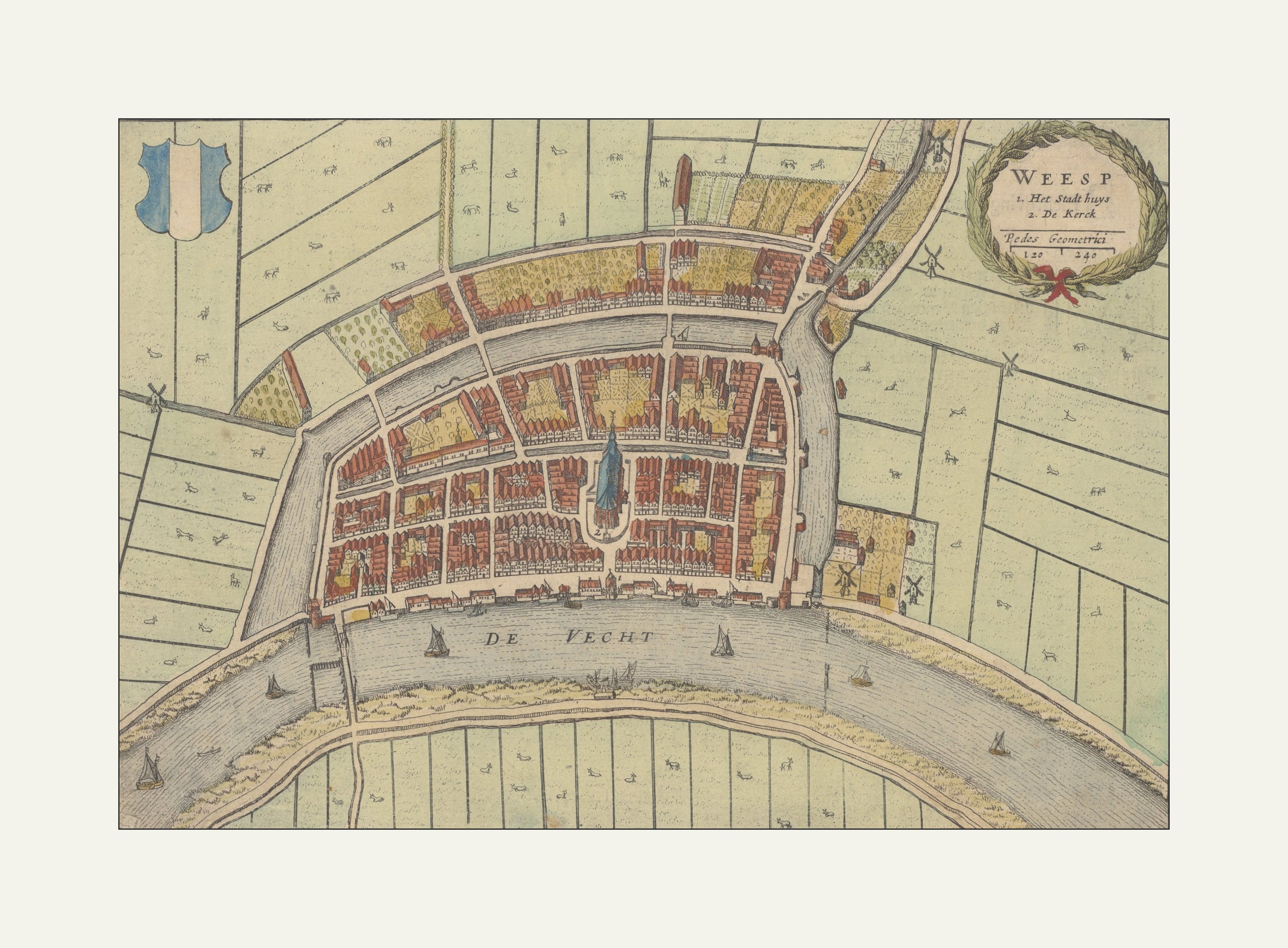 Historische kaart van Weesp | Frisius