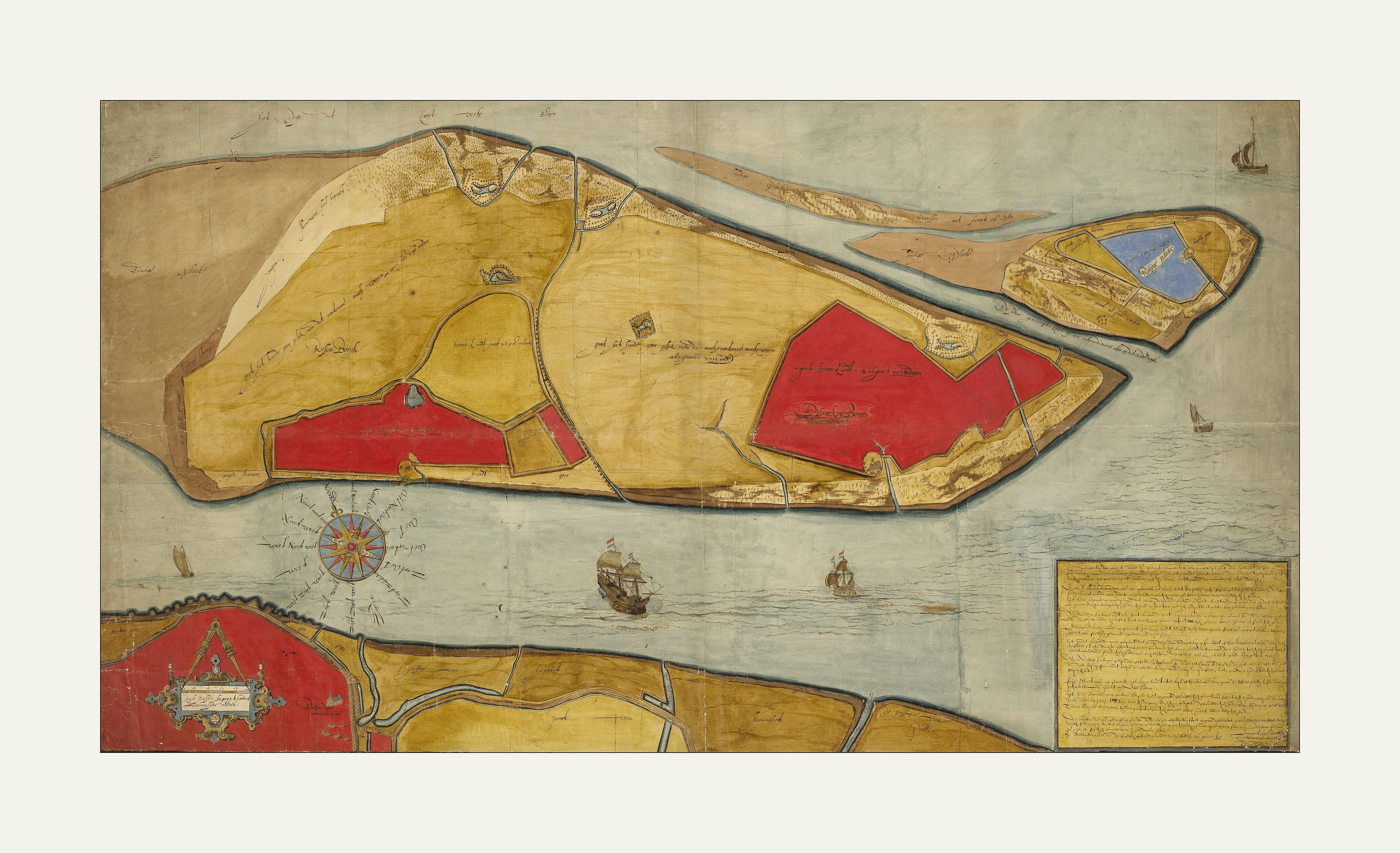 Historische kaart van Rotterdam - Rozenburg | Frisius