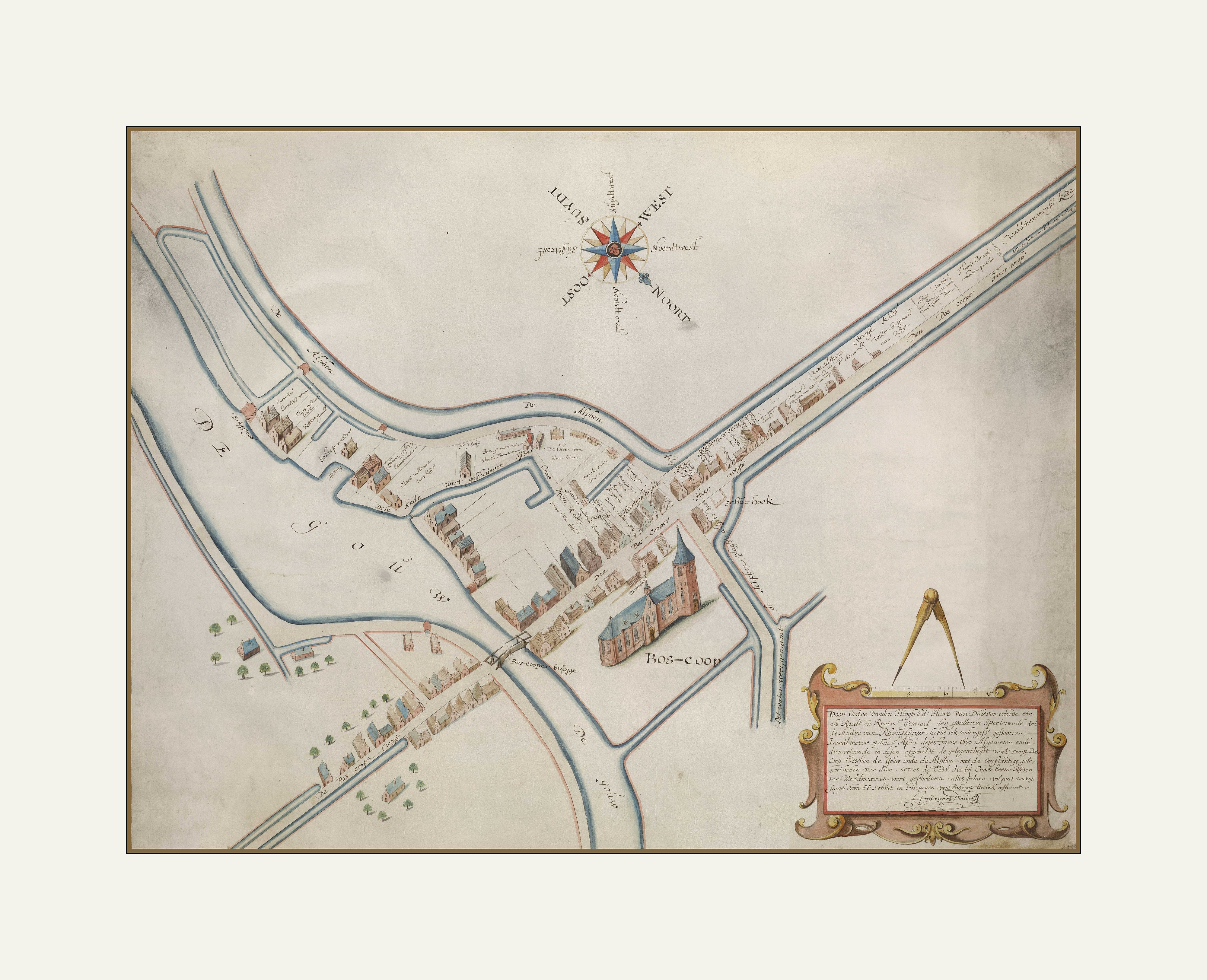 Historische kaart van Boskoop | Frisius